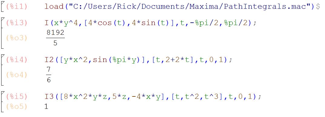 Path Integrals – The MaximaList