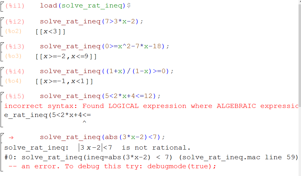 Solving Rational Inequalities in Maxima: solve_rat_ineq() – The MaximaList